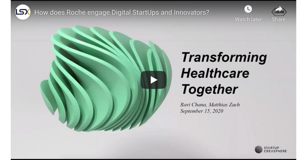 How does Roche engage Digital StartUps and Innovators?