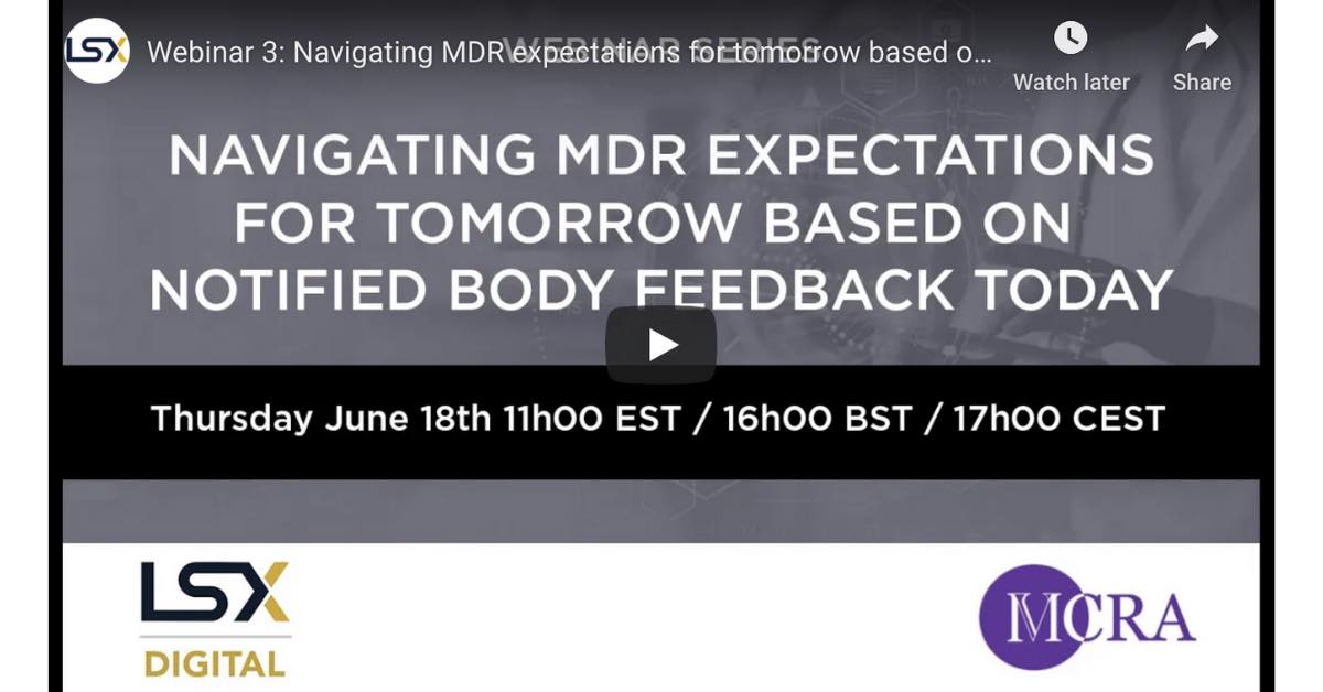 Navigating MDR Expectations for Tomorrow Based on Notified Body ...